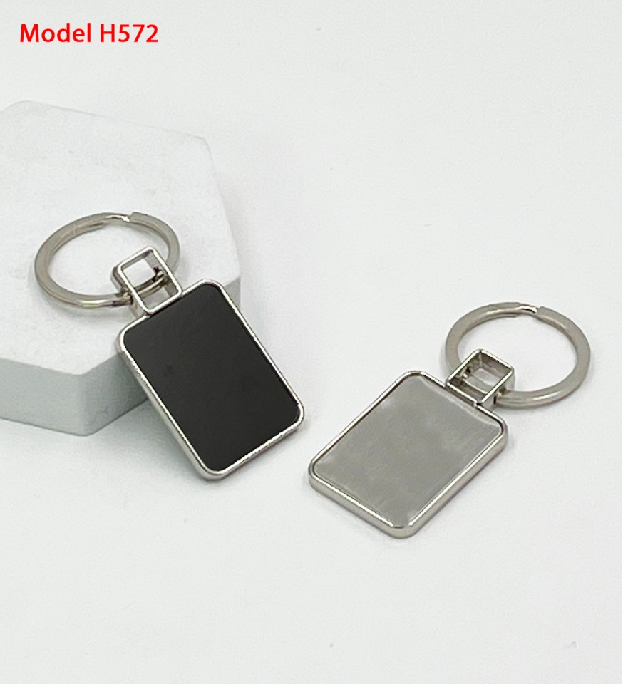 Rectangle Shape Metal Keychain